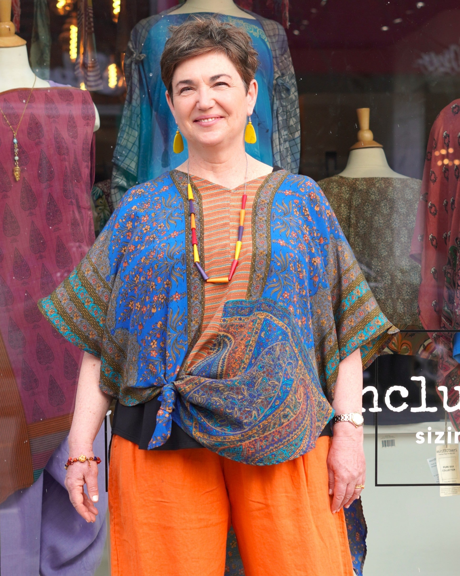 Pure Silk Waterfall Tops – sariKNOTsari