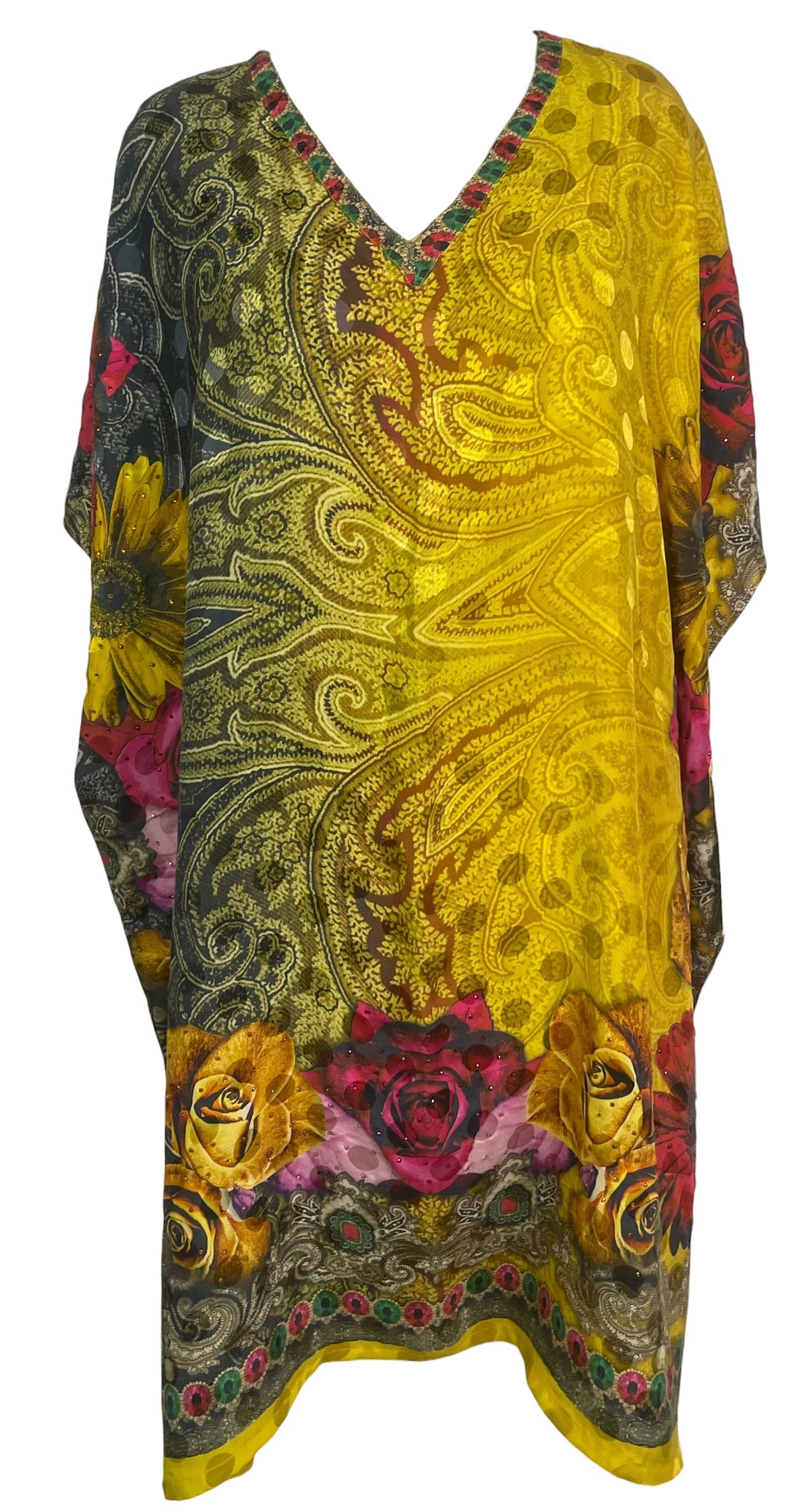 PRS9118 Avatar Pure Silk Midi Length Kaftan – sariKNOTsari
