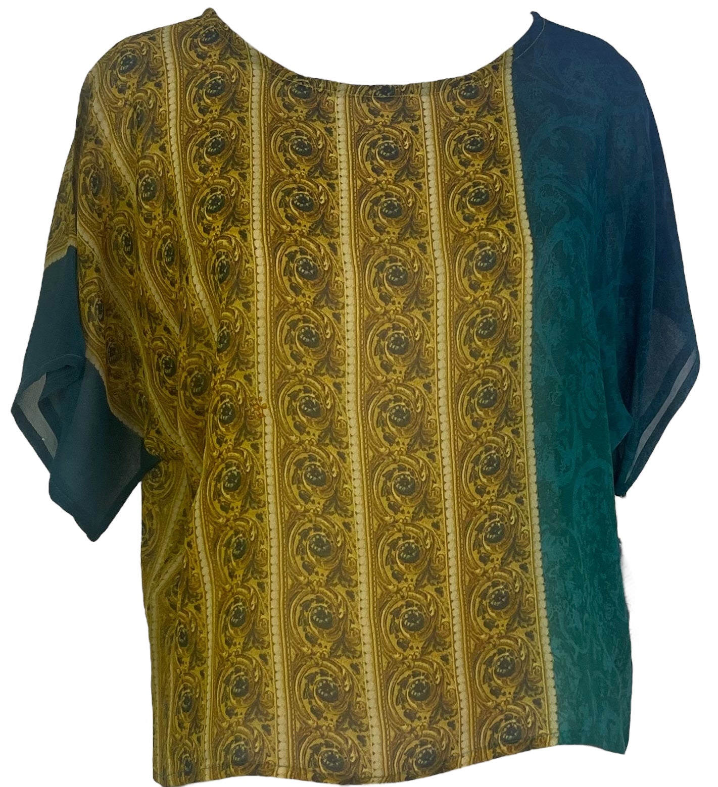 PRG6794 Sheer Avatar Pure Silk Boxy Top – sariKNOTsari